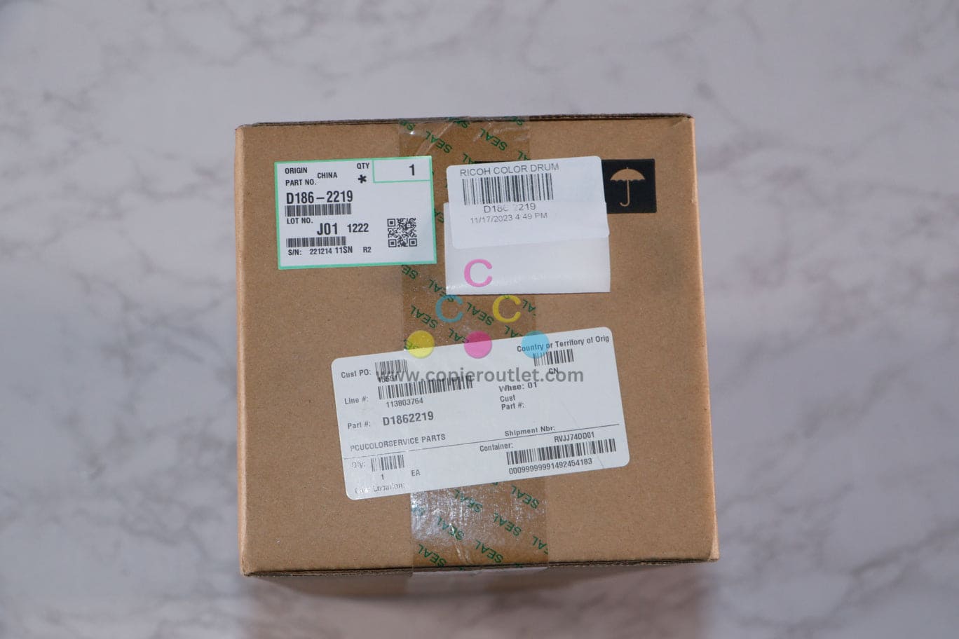 Genuine OEM Ricoh D186-2219 D1862219 Color Drum Unit MP C3003 C3503 C4