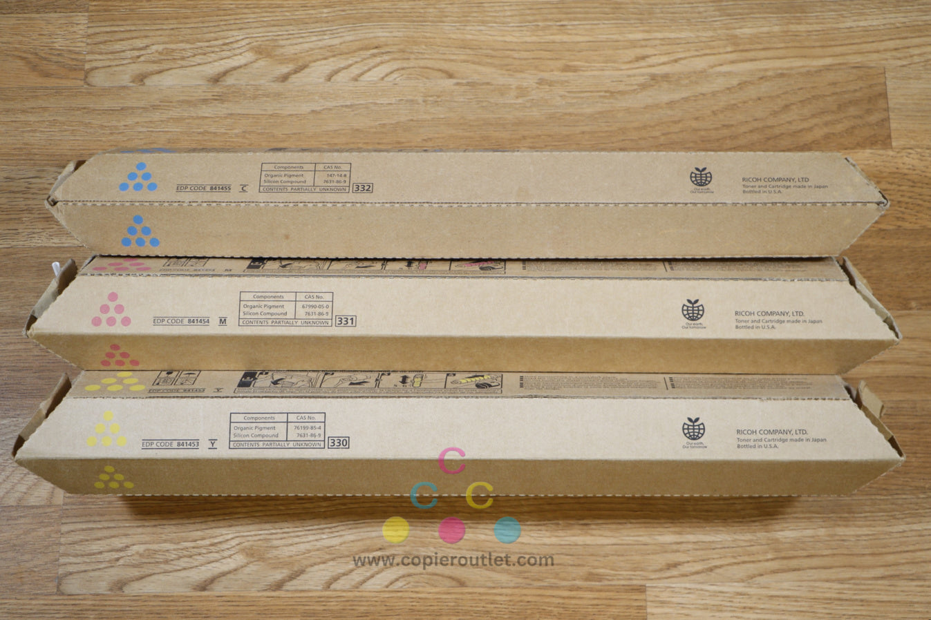 Genuine Ricoh MP C5000 C5501 C9155 LD655C Cyan Magenta & Yellow Print